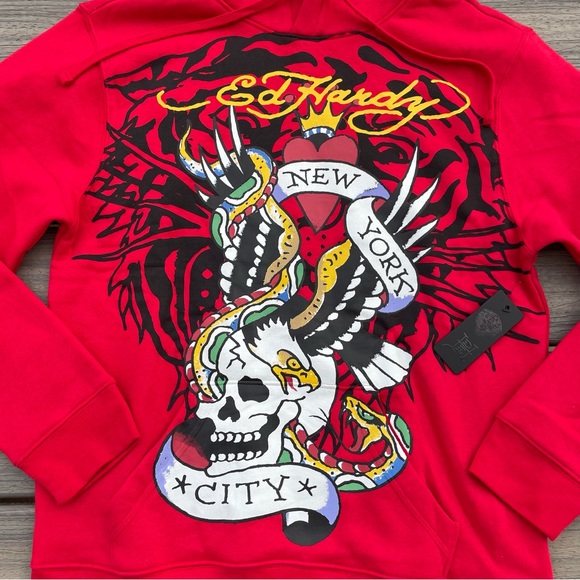Ed Hardy | Shirts | Nwt Ed Hardy New York City Skull Snake Eagle ...